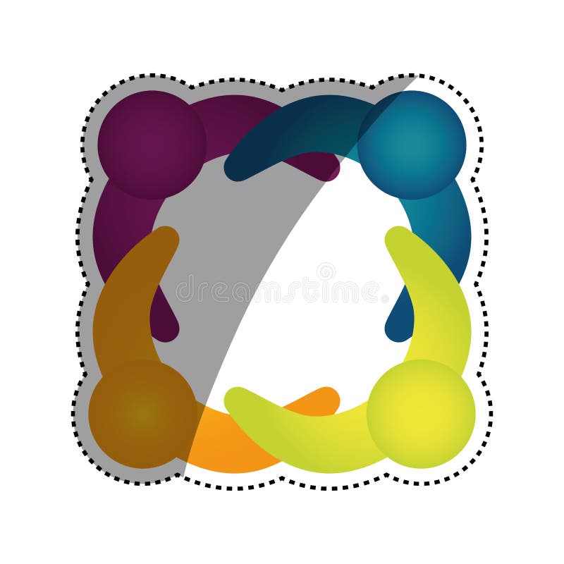 Abstract people symbol stock illustration. Illustration of business ...