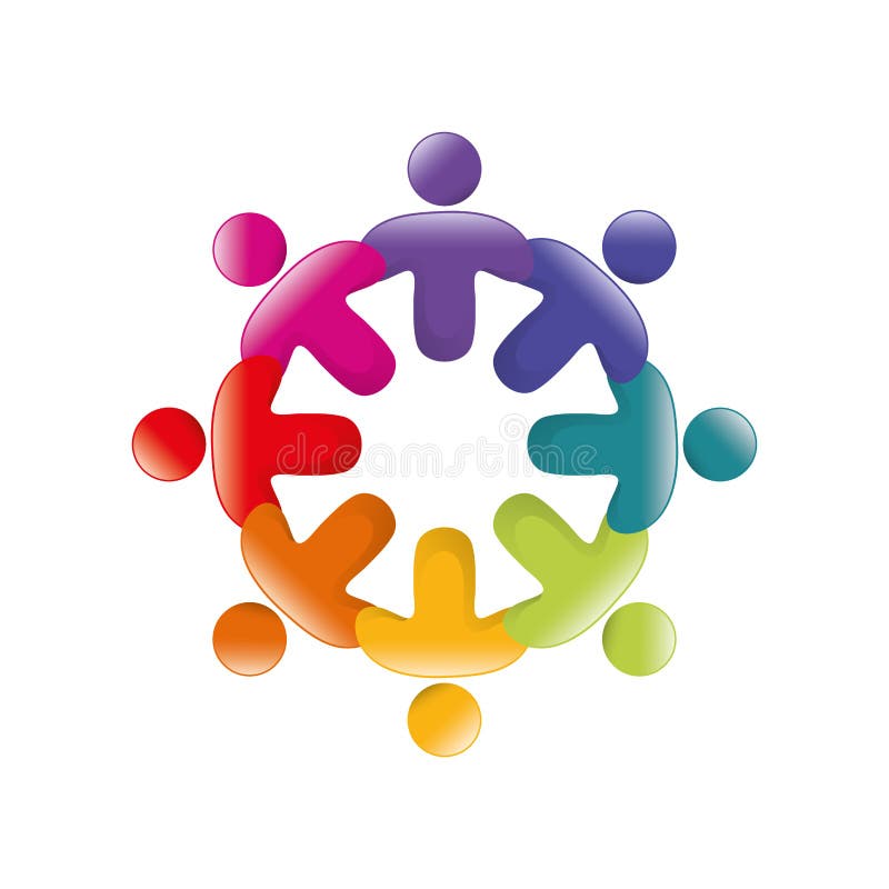 Abstract people symbol stock illustration. Illustration of pink - 84689204