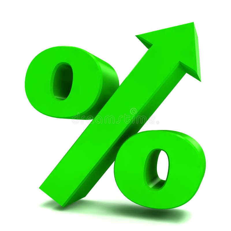 Growth Percentage Sign. stock illustration. Illustration of making ...