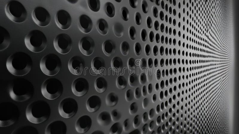 Abstract Perforated Metallic Wall with Depth and Shadows Stock Photo ...