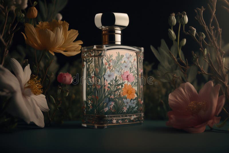 Abstract Perfume Bottle. Illustration AI Generative Stock Illustration ...