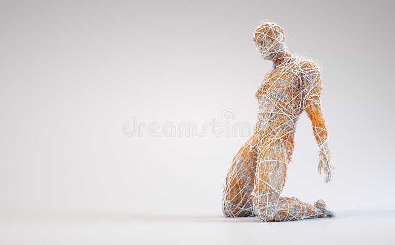Abstract Person Posing. Uniqueness and Complexity Concept Stock ...
