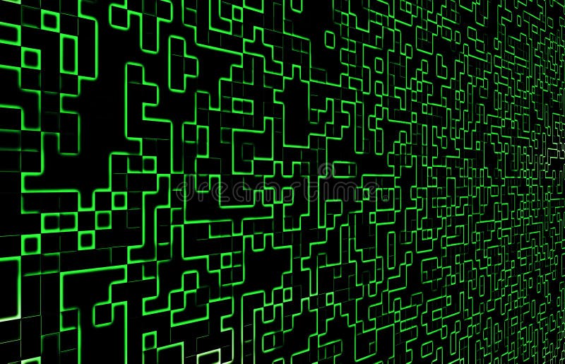 Abstract Perspective Background Green Rectangle,Mosaic Effect Stock ...