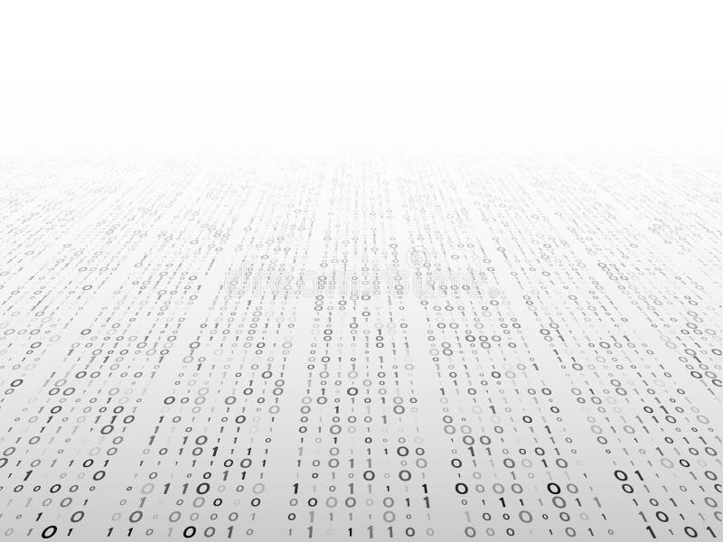 Binary code matrix stock illustration. Illustration of technology ...