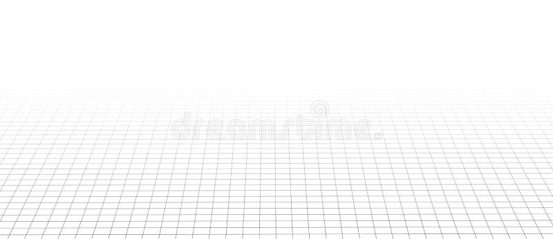 Abstract Perspective Black Grid. Wireframe Landscape. Vector ...