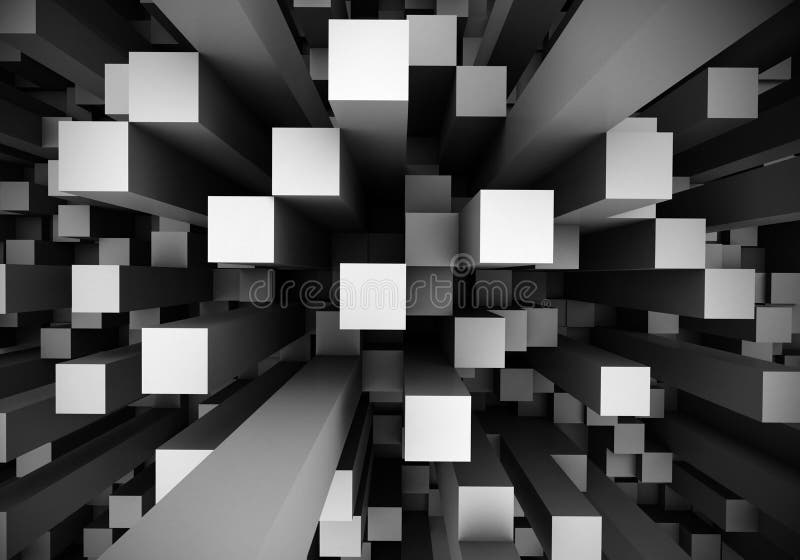 Perspective Cubes Background Stock Illustration - Illustration of ...