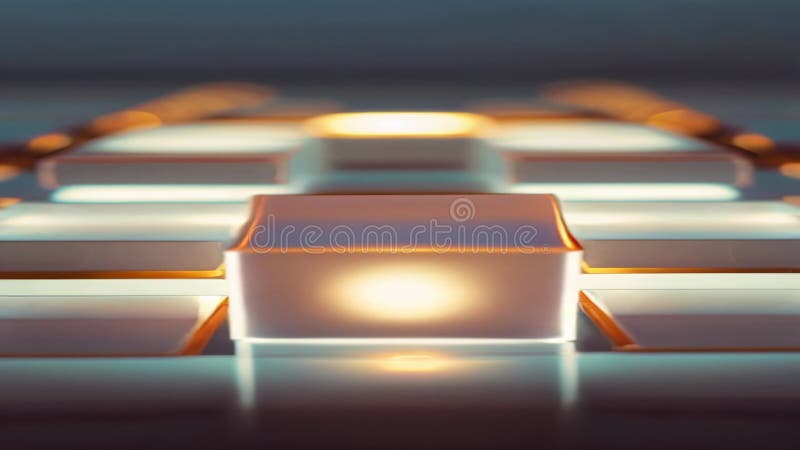 An Abstract Perspective Featuring Glowing Cubes Complemented by ...