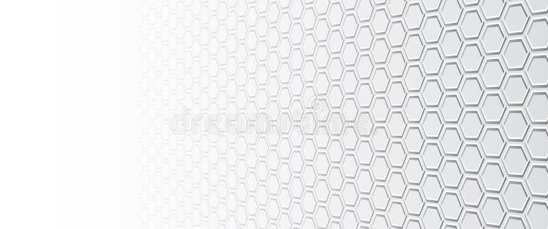 Abstract Perspective Hexagons Science on the Grey Background. 3d Hi ...