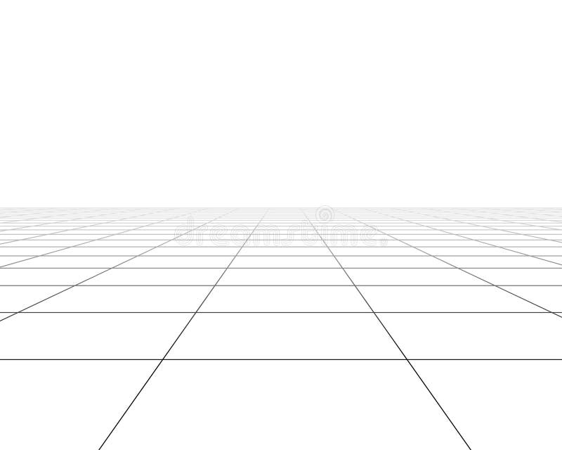 Abstract Perspective Landscape Wire Frame Template Design Stock Vector ...