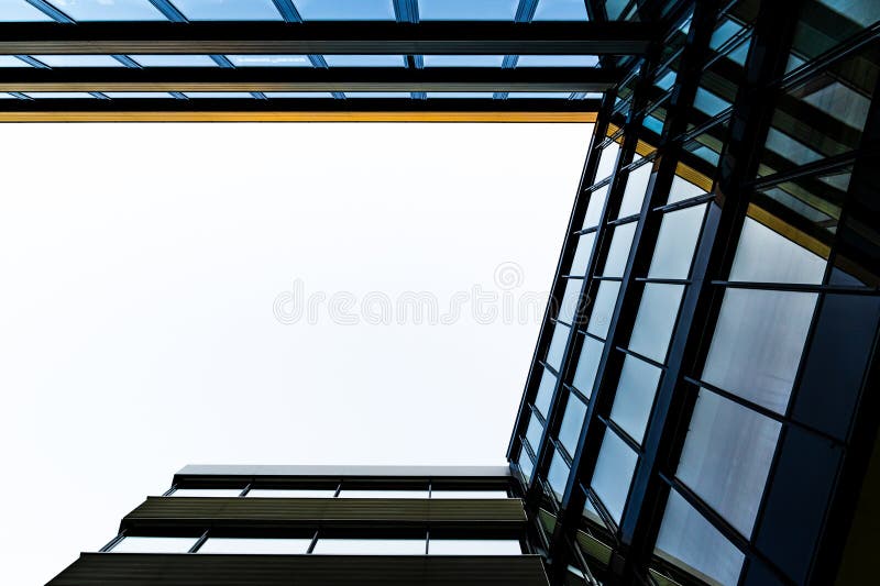 Abstract Perspective of Modern Glass Architecture with Clear Lines and ...