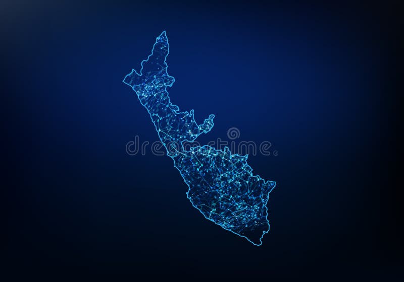 Peru tech map. stock vector. Illustration of information - 182159371
