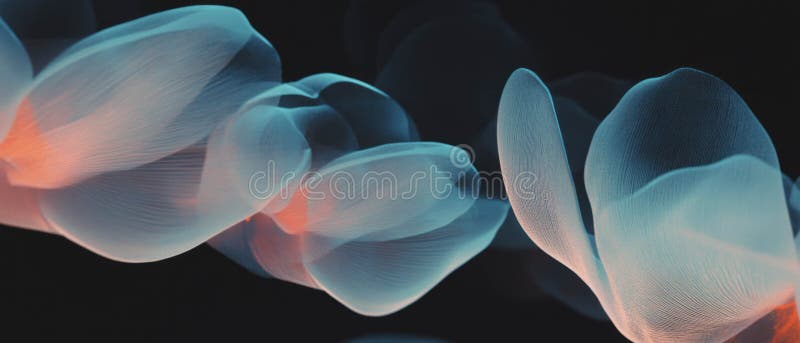 Abstract Petal Patterns Create an Artistic Overlay on a Black ...