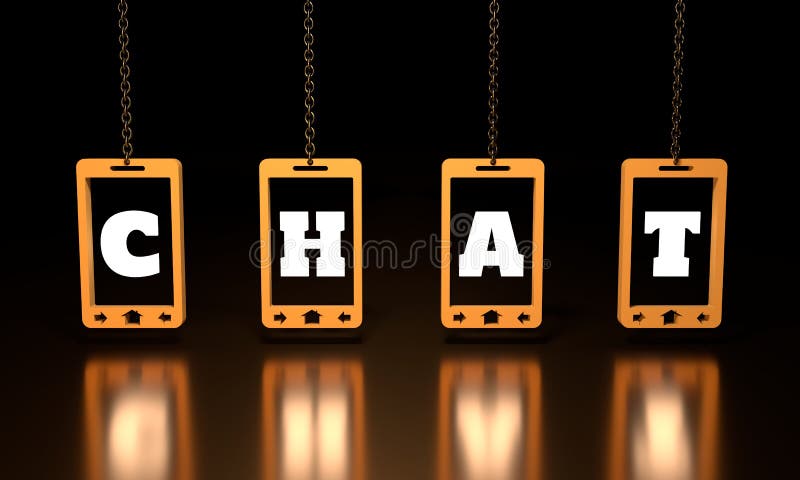 Abstract Phone 3d Models with Text Stock Illustration - Illustration of ...