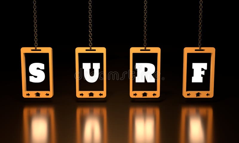 Abstract Phone 3d Models with Text Stock Illustration - Illustration of ...