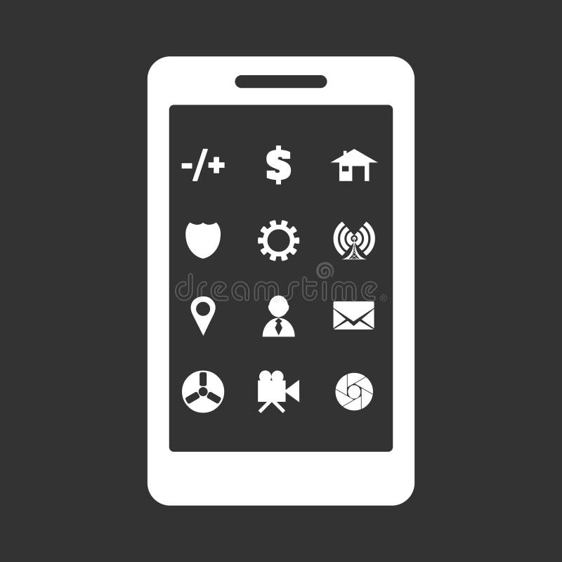 Abstract phone screen stock vector. Illustration of device - 176424863