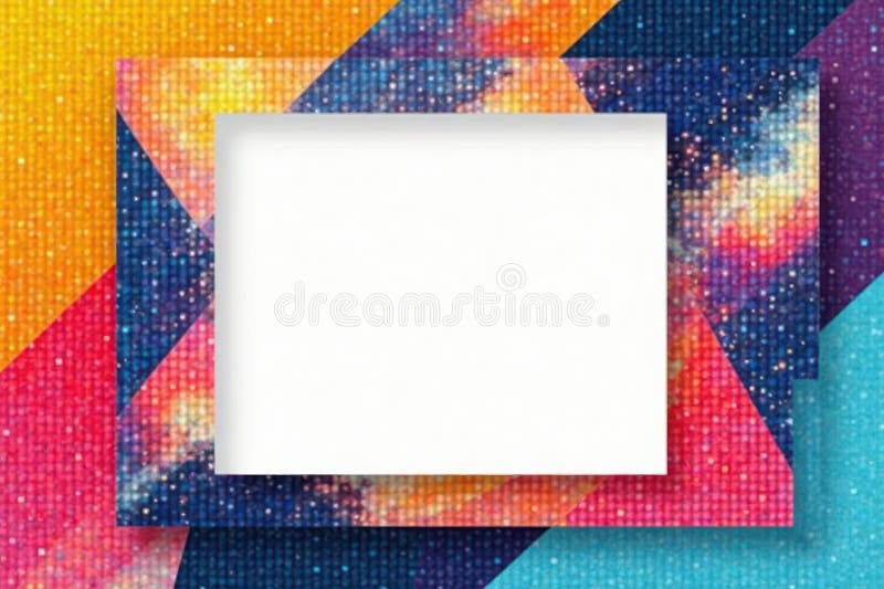 Abstract Photo Collage Frame Layout Geometric Shapes, Modern Design ...