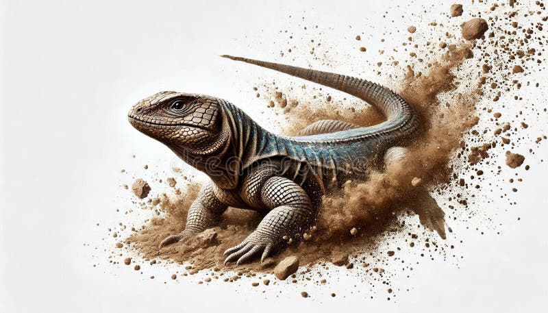 This Abstract Photo Features a Lizard Rendered in Bright and Saturated ...