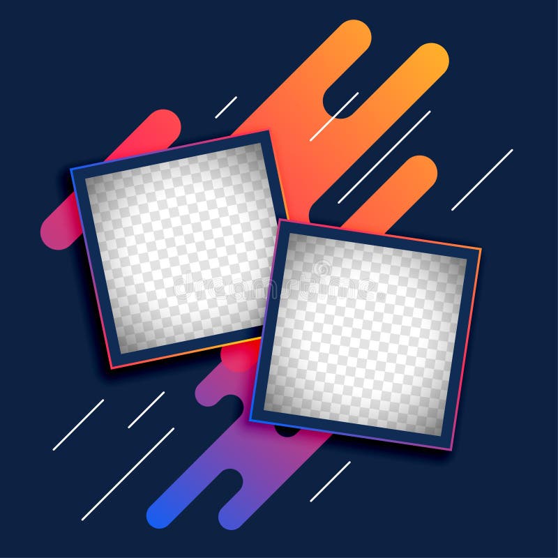 Abstract Photo Frame Layout for Memory Book Design Stock Vector ...