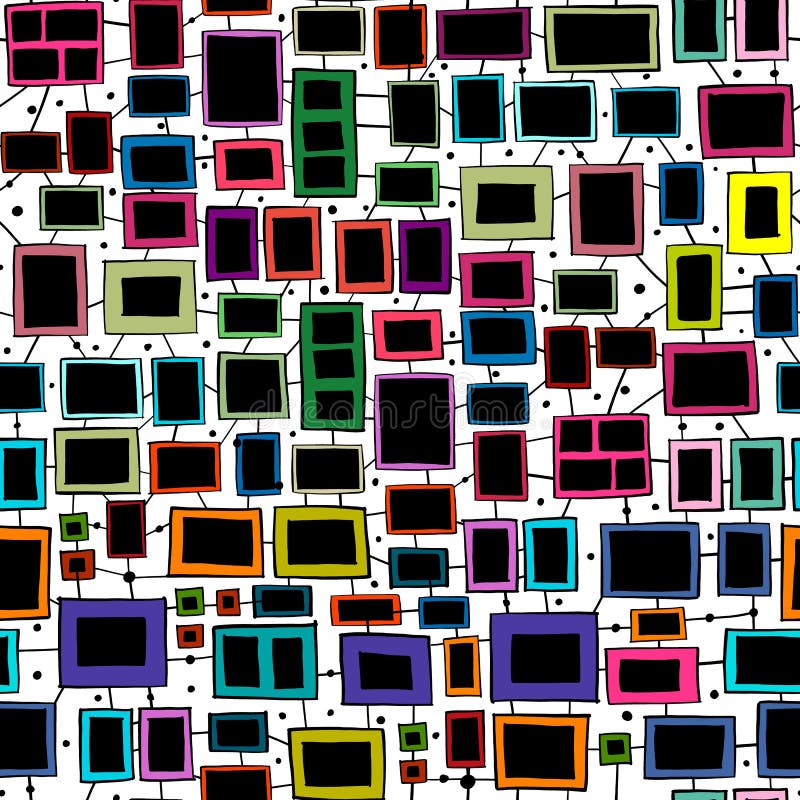 Abstract Photo Frame Templates. Seamless Pattern Background for Your ...