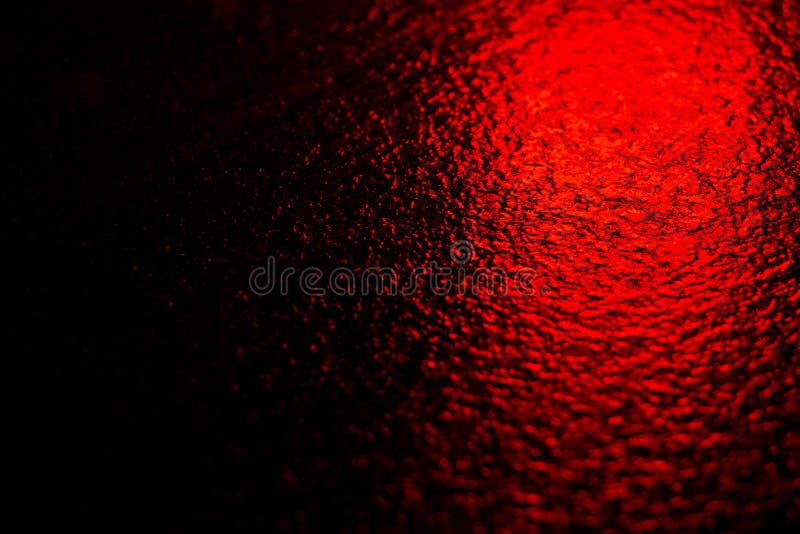 Abstract Photo Reflection of Light on a Wet Surface. Red Neon Light on ...