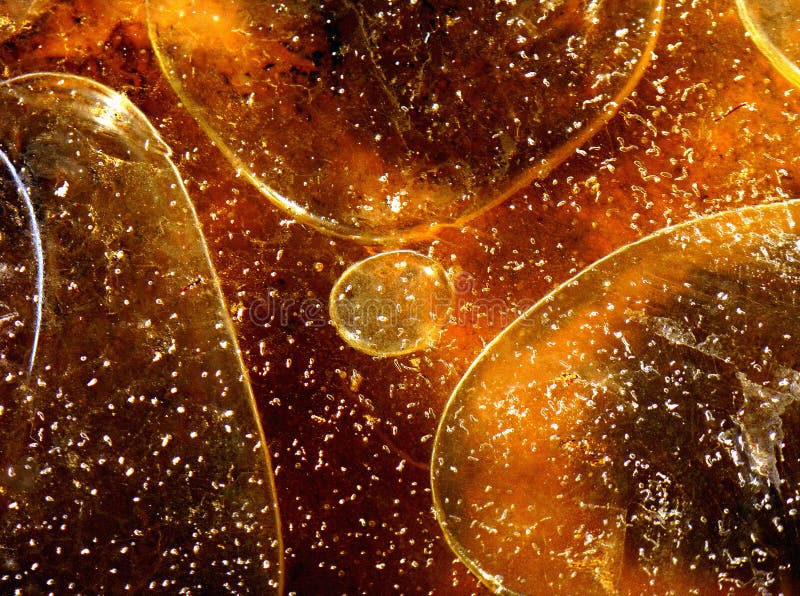 Several Large Bubbles on the Brown Surface Stock Photo - Image of large ...