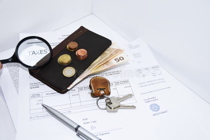 Abstract Photo of Tax Document. Stock Image - Image of agreement ...