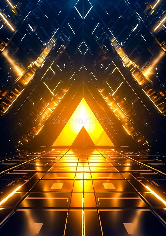 Abstract Photo of Triangle in the Middle of Room. Generative AI Stock ...