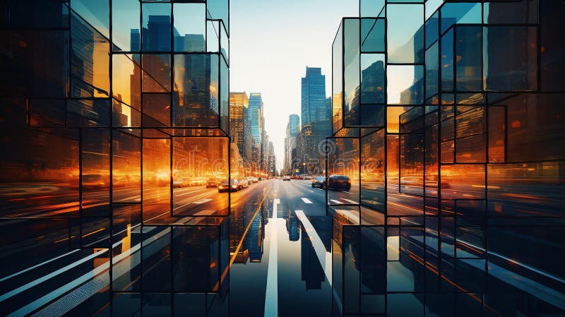 An Abstract Photograph Capturing the Essence of a Cityscape or ...