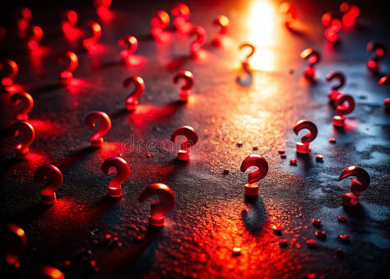 Abstract Photography Intriguing Red Punctuation Marks in LowLight ...