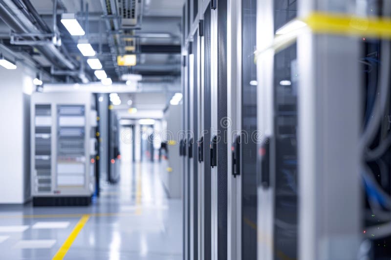 Abstract Photography of a Modern Data Center Showcasing Cable ...