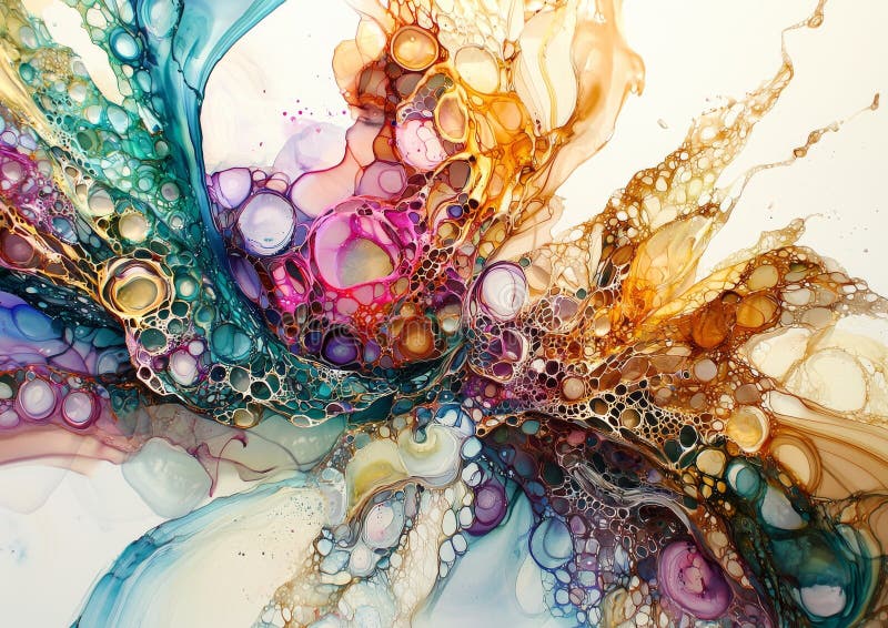 An Abstract Photography Piece of Yellow Ink Diffusion in Water ...