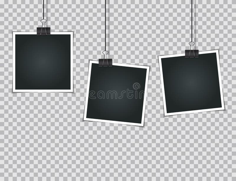 Abstract Photos on Transparent Background Vector Illustration Stock ...