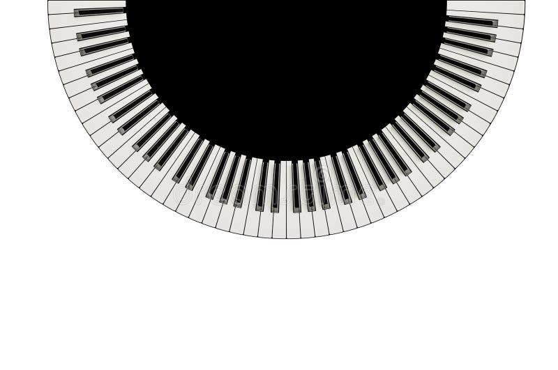 Abstract Piano Keys Radially Arranged Stock Illustration - Illustration ...