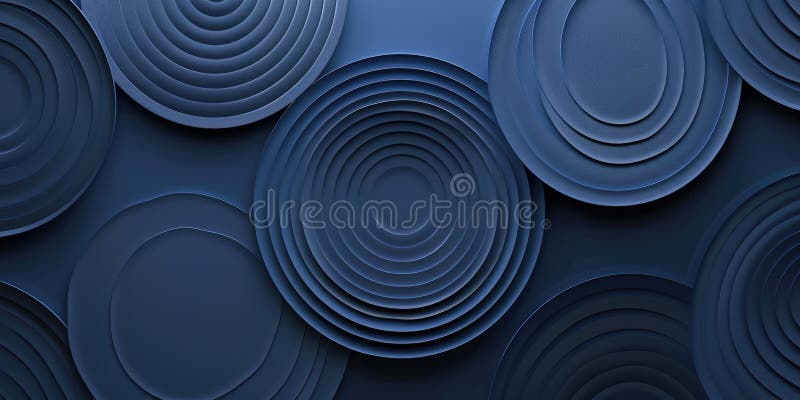 Abstract Blue Circle Repetitive Pattern Polygon Geometry in Background ...