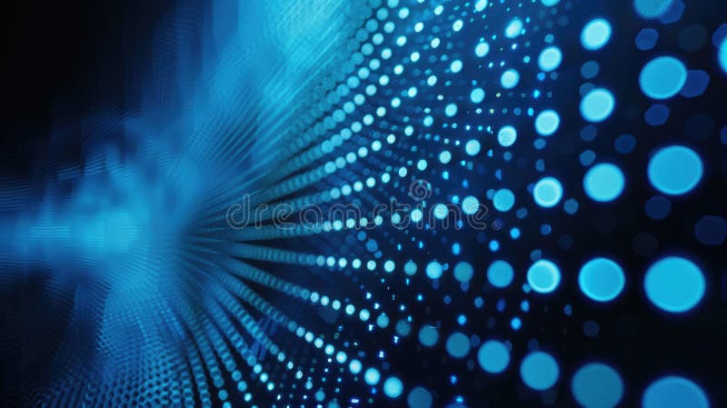 Abstract Picture of Blue Light Particle with Digital Technology Style ...