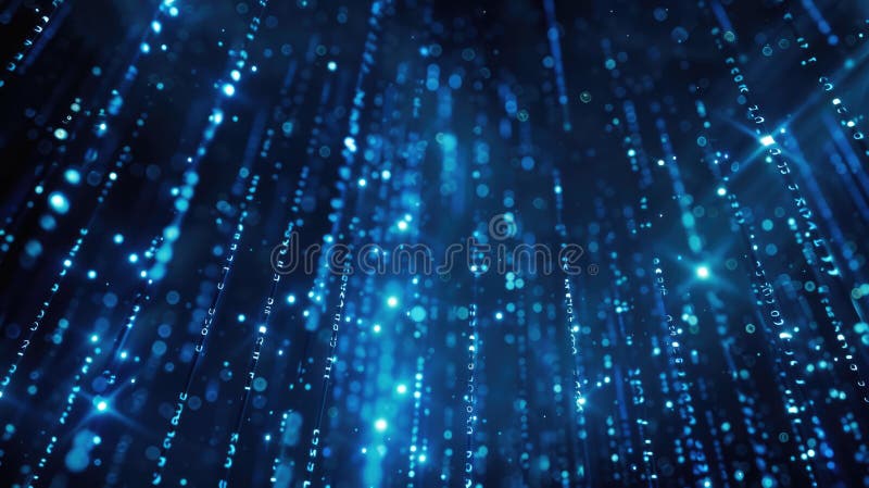 Abstract Picture of Blue Light Particle with Digital Technology Style ...