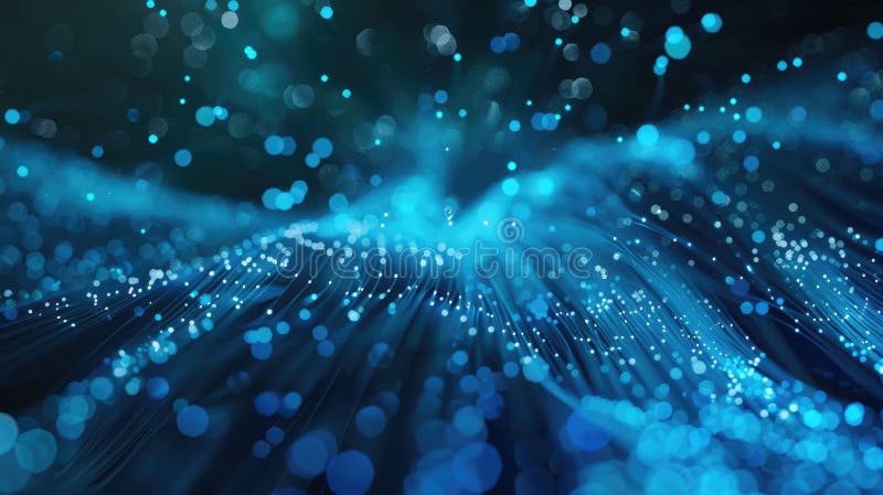 Abstract Picture of Blue Light Particle with Digital Technology Style ...