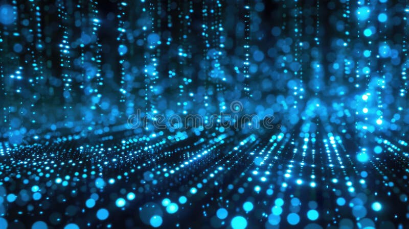 Abstract Picture of Blue Light Particle with Digital Technology Style ...