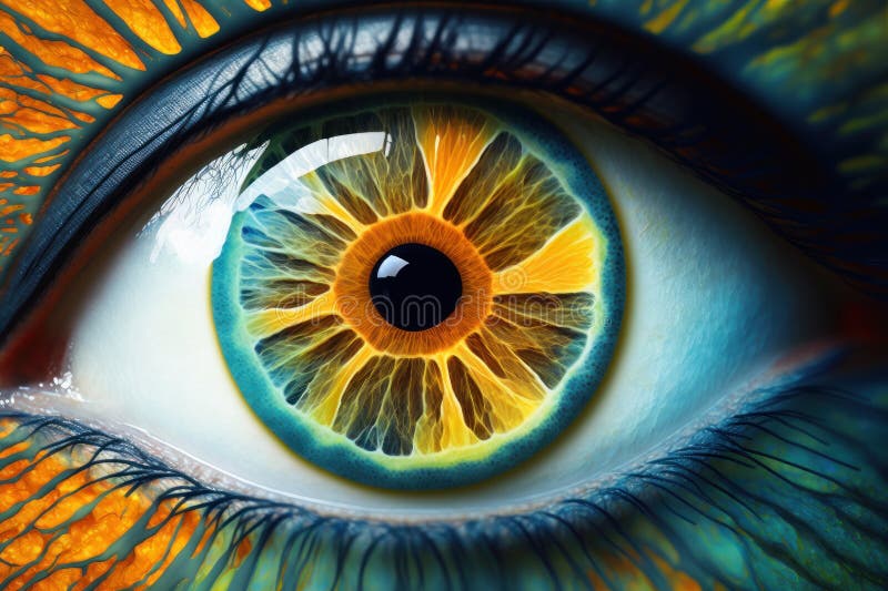 Abstract Picture of a Citrus Eye, Ai Generated Stock Illustration ...