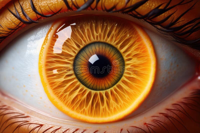 Abstract Picture of a Citrus Eye, Ai Generated Stock Illustration ...