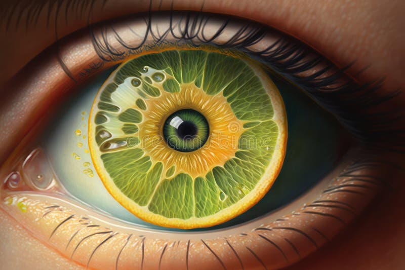 Abstract Picture of a Citrus Eye, Ai Generated Stock Illustration ...