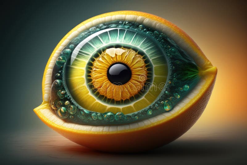 Abstract Picture of a Citrus Eye, Ai Generated Stock Illustration ...