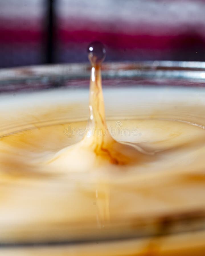 Abstract Picture with Colored Drop of Various Shapes, Blurred ...