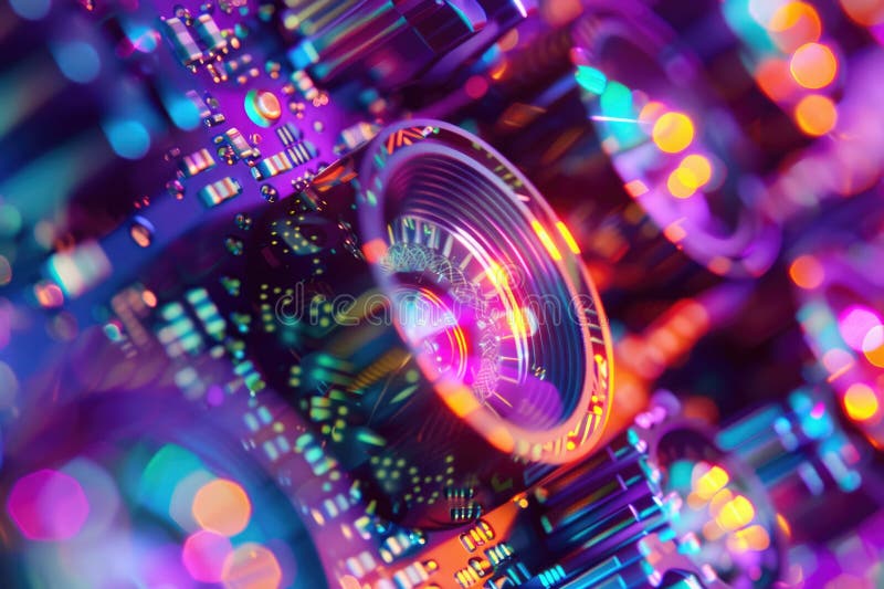 Picture of Complex Black Square Shape Cube in a Monochrome Glitch Style ...