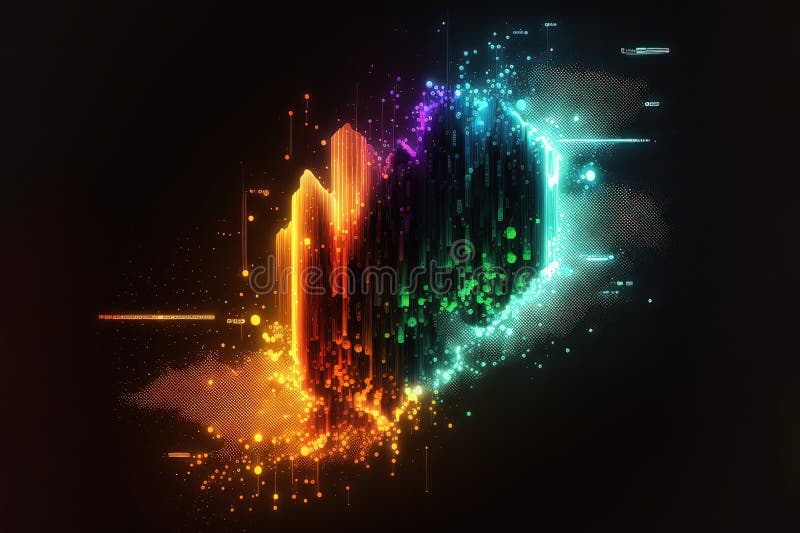 Abstract Picture of the Crypto World Foundation. Colorful Background ...