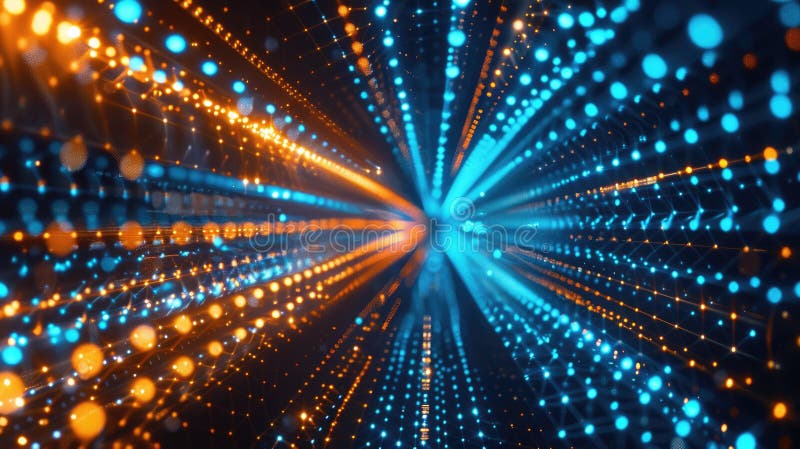 Abstract Picture of Digital Particle with Digital Technology Style ...