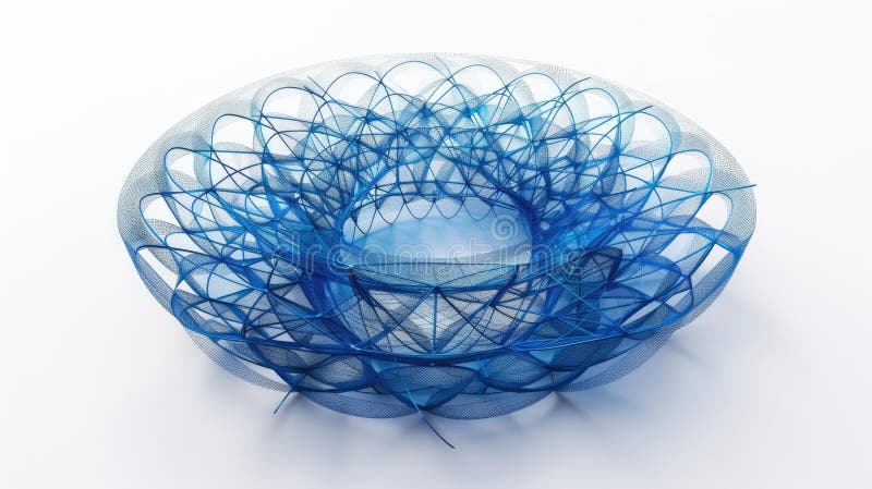 Abstract Picture of Geometric Shape Particle Connected with Thin Line ...