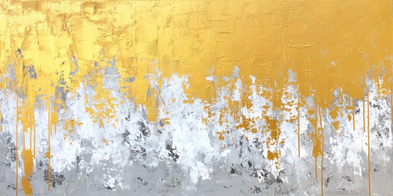 An Abstract Picture of Gold, Grey and White Color Painted on Background ...
