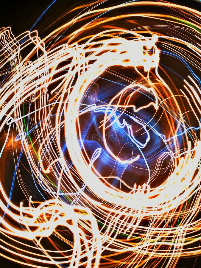 Abstract Picture of Light Lamp at Night Stock Image - Image of abstract ...