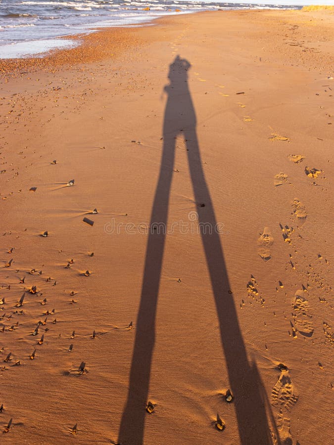 Abstract Picture with Human Shadow Stock Photo - Image of dune, sunset ...
